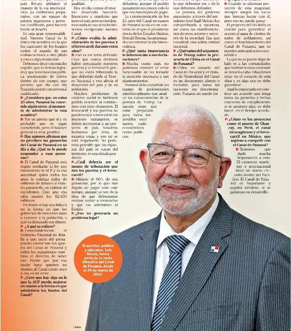 Luis Navas: ‘El proyecto del río Indio está minado’ - PressReader