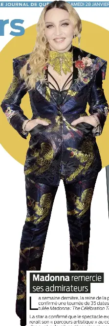Madonna remercie ses admirateur­s - PressReader