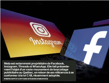 Meta tente d’infiltrer ses pubs de force - PressReader