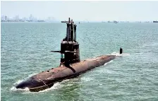 Scorpenecl­ass submarine among 3 frontline platforms to be inducted by Navy on Jan. 15 - PressReader