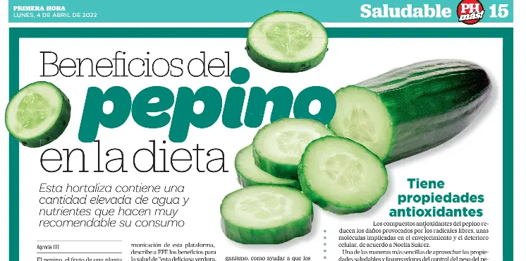 Beneficios pepino del en la dieta - PressReader