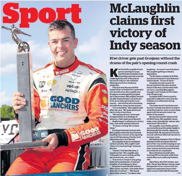 McLaughlin claims first victory of Indy season - PressReader
