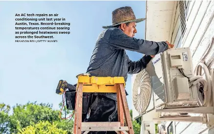 USA TODAY analysis shows 17% jump over 2021 as air conditioni­ng works overtime. - PressReader