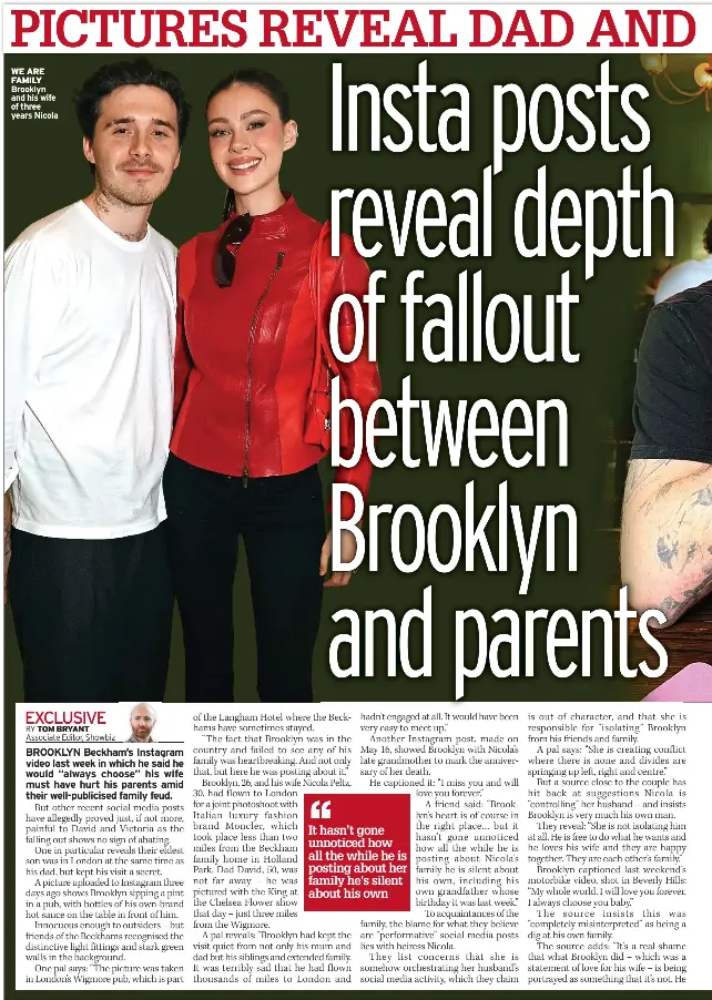 Insta posts reveal depth of fallout between Brooklyn and parents ...