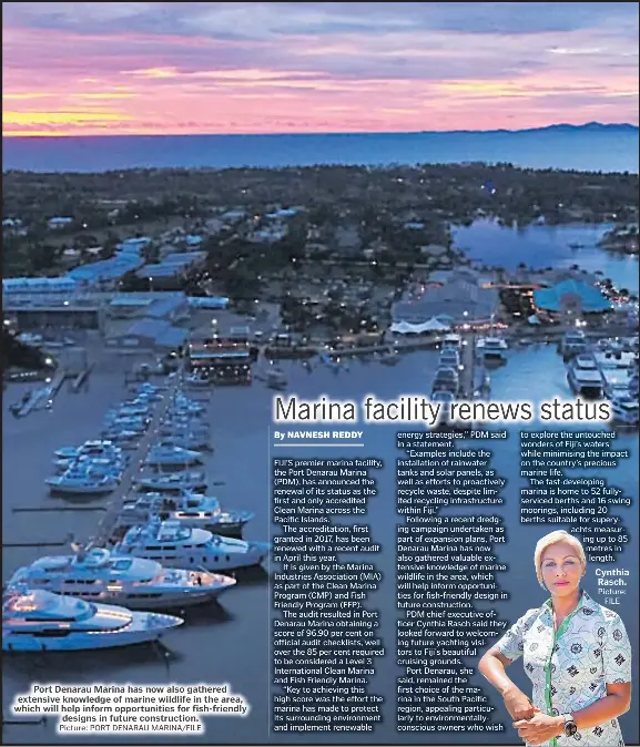 Marina facility renews status - PressReader