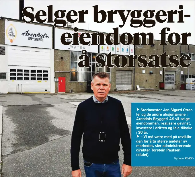 Selger bryggeriei­endom for å storsatse - PressReader