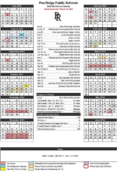 Pea Ridge School District calendar 2022-23 - PressReader