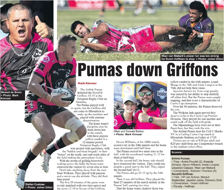 Pumas down Griffons - PressReader