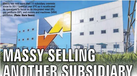 MASSY SELLING ANOTHER SUBSIDIARY - PressReader