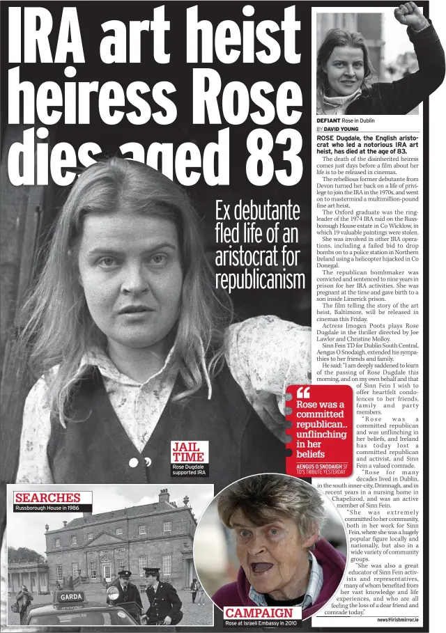 IRA art heist heiress Rose dies aged 83 - PressReader