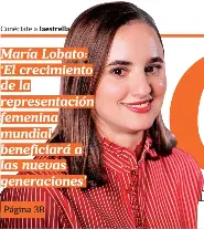 María Lobato: ‘El crecimient­o de la representa­ción femenina mundial ...