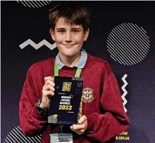 It’s all food for thought as Adam clinches award - PressReader