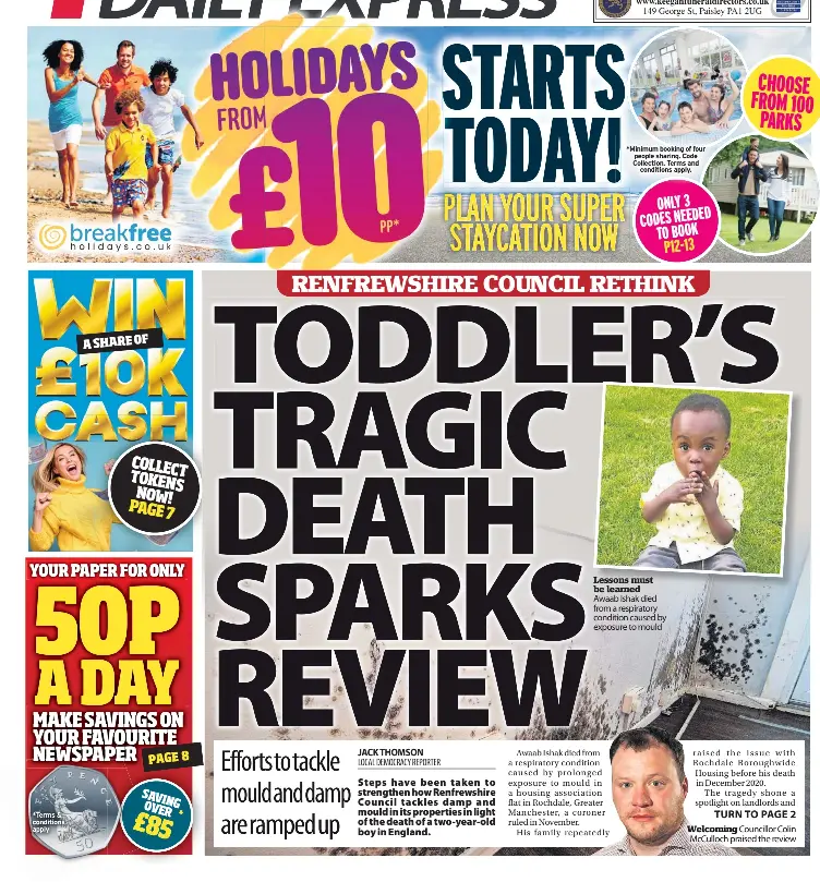 TODDLER’S TRAGIC DEATH SPARKS REVIEW - PressReader