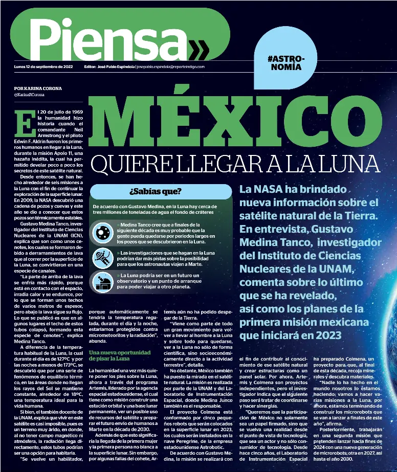 MÉXICO QUIERE LLEGAR A LA LUNA - PressReader