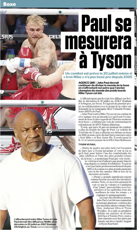 Paul se mesurera à Tyson - PressReader