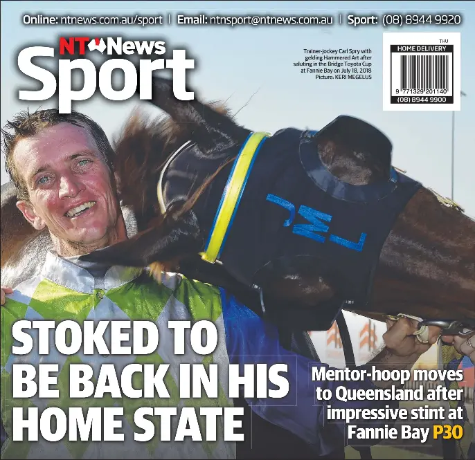 STOKED TO BE BACK IN HIS HOME STATE - PressReader