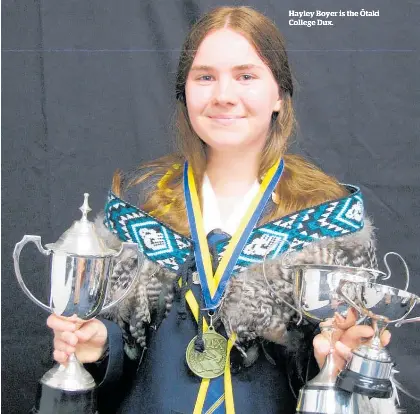 Hayley takes top award at Ō taki College - PressReader