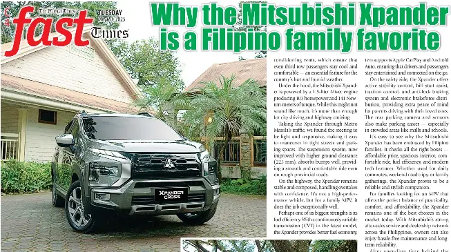Why the Mitsubishi Xpander is a Filipino family favorite - PressReader