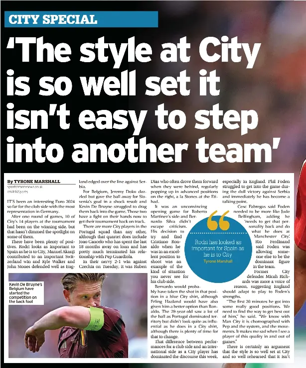 ‘The style at City is so well set it isn’t easy to step into another team’ - PressReader