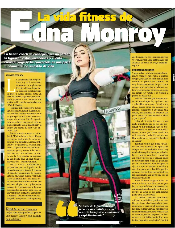 La vida fitness de Edna Monroy - PressReader