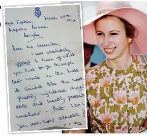 Charles’ touching letter to Scot who helped save Anne from kidnapper ...
