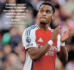 Timber backs Rodri’s views on fixture mess - PressReader