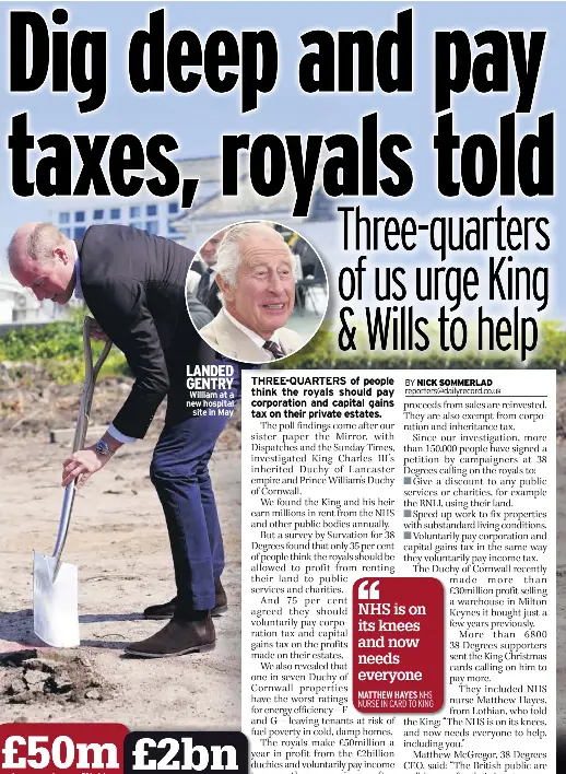 Dig deep and pay taxes, royals told - PressReader