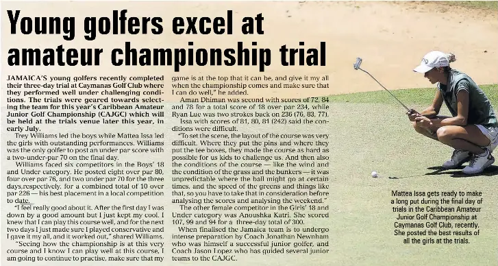 Young golfers excel at amateur championsh­ip trial - PressReader