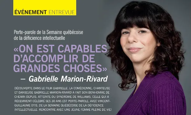 Gabrielle Marion-Rivard: capable d’accomplir de grandes choses ...