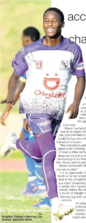 Gibbs accepting striker challenge for KC - PressReader