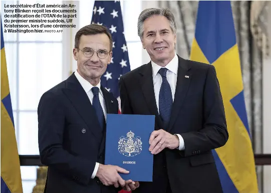 La Suède devient le 32e membre de l’OTAN - PressReader