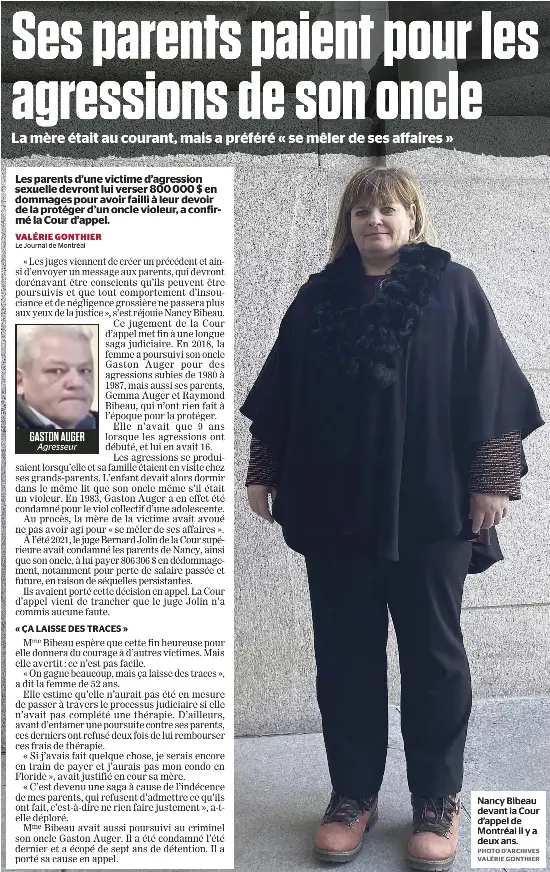 Ses parents paient pour les agressions de son oncle - PressReader