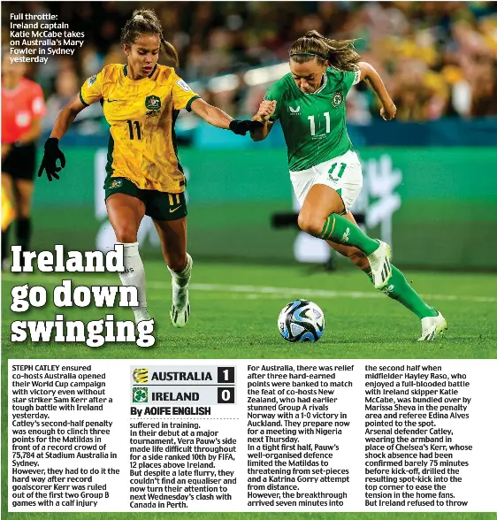 Ireland go down swinging - PressReader