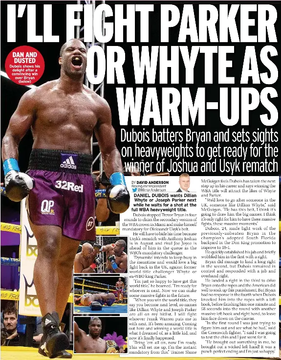 I’LL FIGHT PARKER OR WHYTE AS WARM-UPS - PressReader