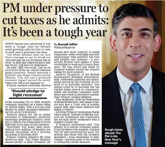 PM under pressure to cut taxes as he admits: It’s been a tough year - PressReader
