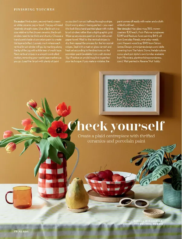 Paint your own tartan-inspired homeware to warm up your autumn decor. - PressReader
