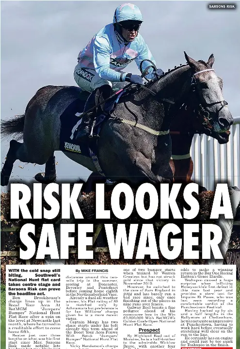RISK LOOKS A SAFE WAGER - PressReader