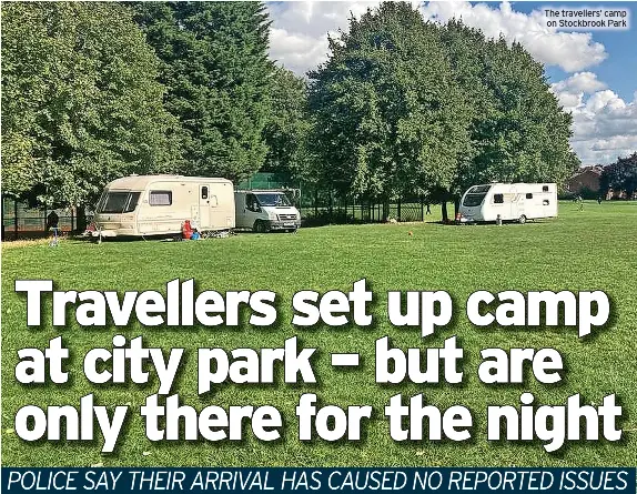 Travellers set up camp at city park – but are only there for the night ...