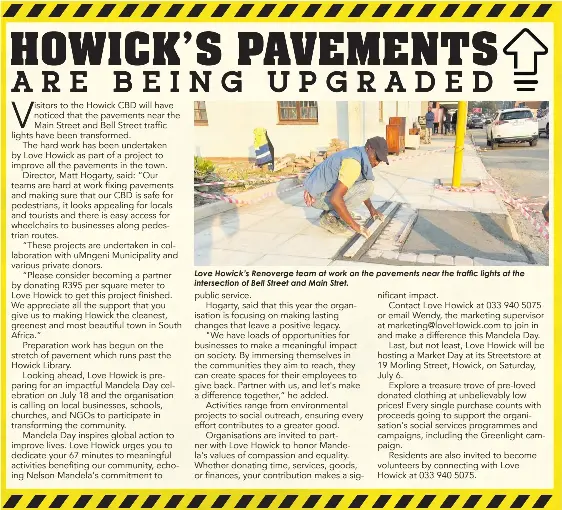 HOWICK’S PAVEMENTS ARE BEING UPGRADED - PressReader