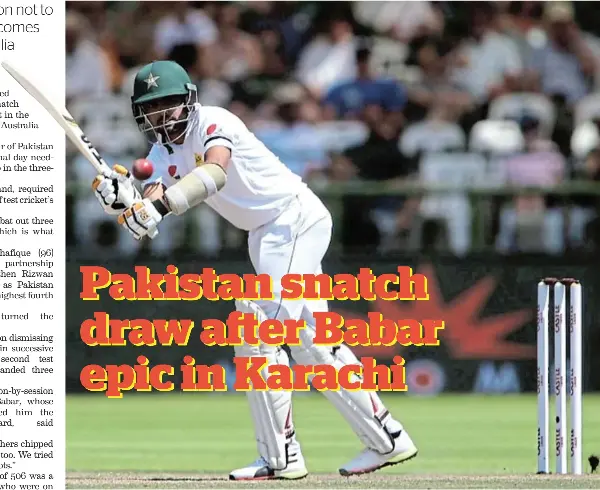 Pakistan snatch draw after Babar epic in Karachi - PressReader