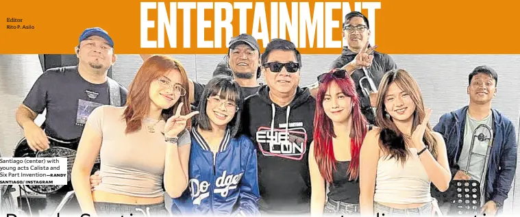 Randy Santiago on younger acts disrespect­ing their seniors: Not part of Pinoy culture - PressReader