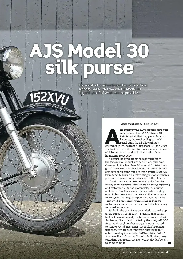 AJS Model 30 silk purse - PressReader