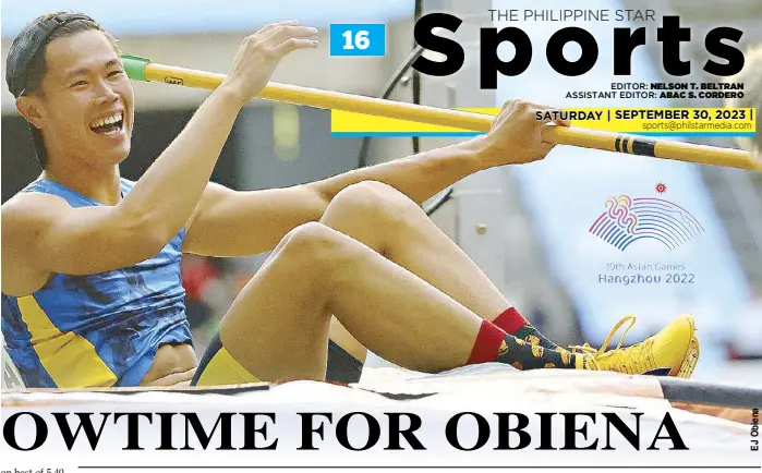 Showtime for obiena - PressReader