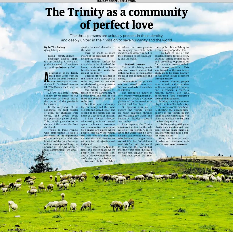 The Trinity as a community of perfect love - PressReader