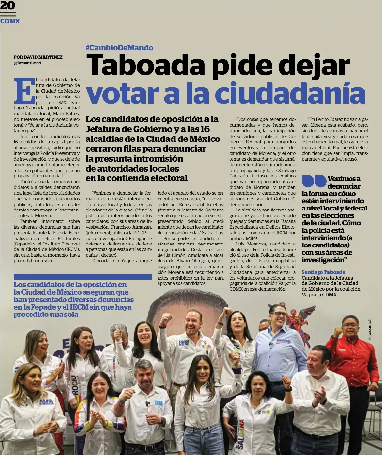 Taboada pide dejar votar a la ciudadanía - PressReader