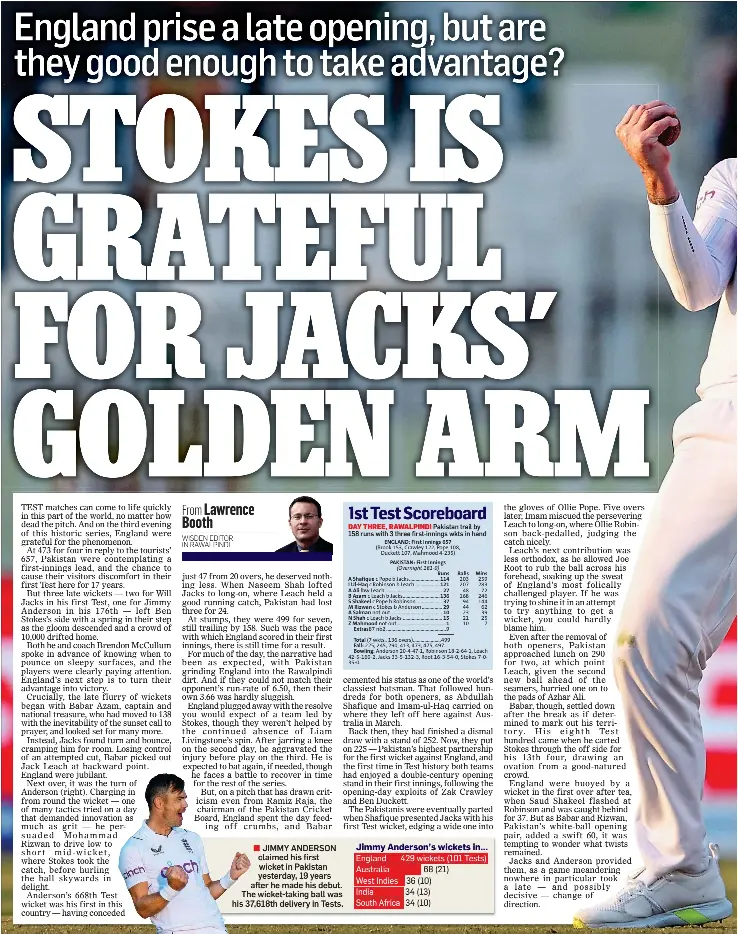 STOKES IS GRATEFUL FOR JACKS’ GOLDEN ARM - PressReader