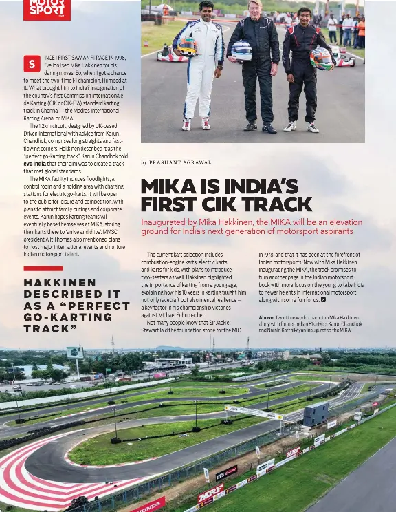 MIKA IS INDIA’S FIRST CIK TRACK - PressReader