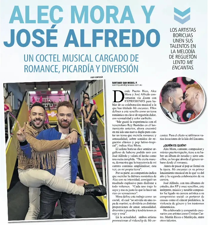 ALEC MORA Y JOSÉ ALFREDO UN COCTEL MUSICAL CARGADO DE ROMANCE, PICARDÍA ...