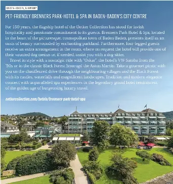 PET-FRIENDLY BRENNERS PARK-HOTEL & SPA IN BADEN-BADEN’S CITY CENTRE - PressReader
