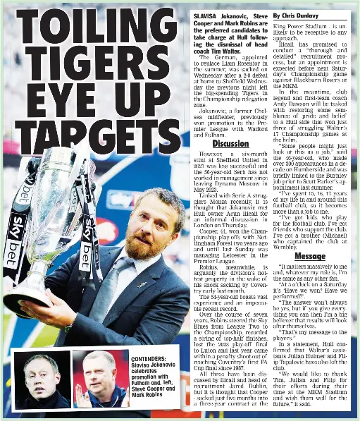 TOILING TIGERS EYE UP TARGETS - PressReader